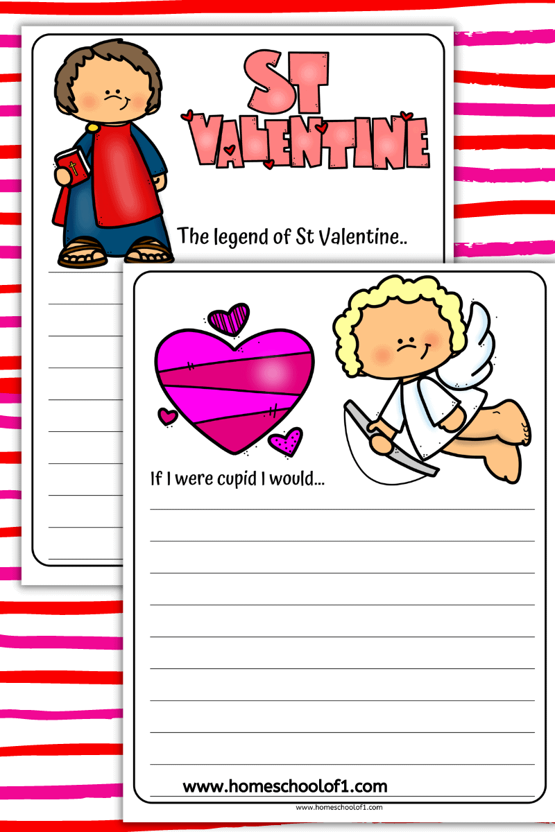 Valentine's Day Writing Prompts (11 free worksheets)