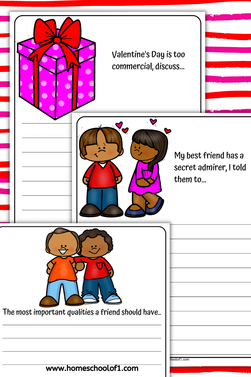11 Free Printable Valentine's Day Writing Prompts