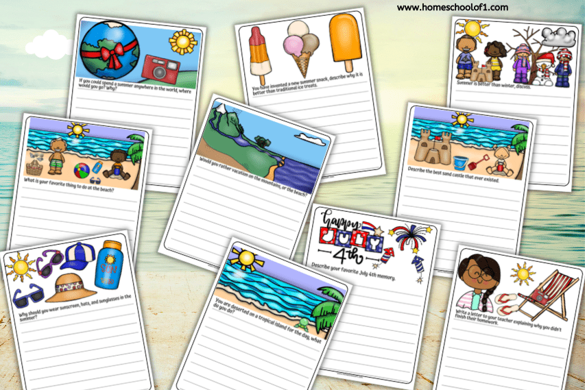 Free Summer Writing Prompts for Kids (Grades 1–4)