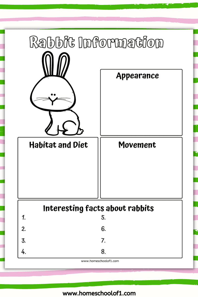 Free Rabbit Life Cycle Worksheet For Kids