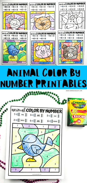 9 Free Animal Color by Number Printables