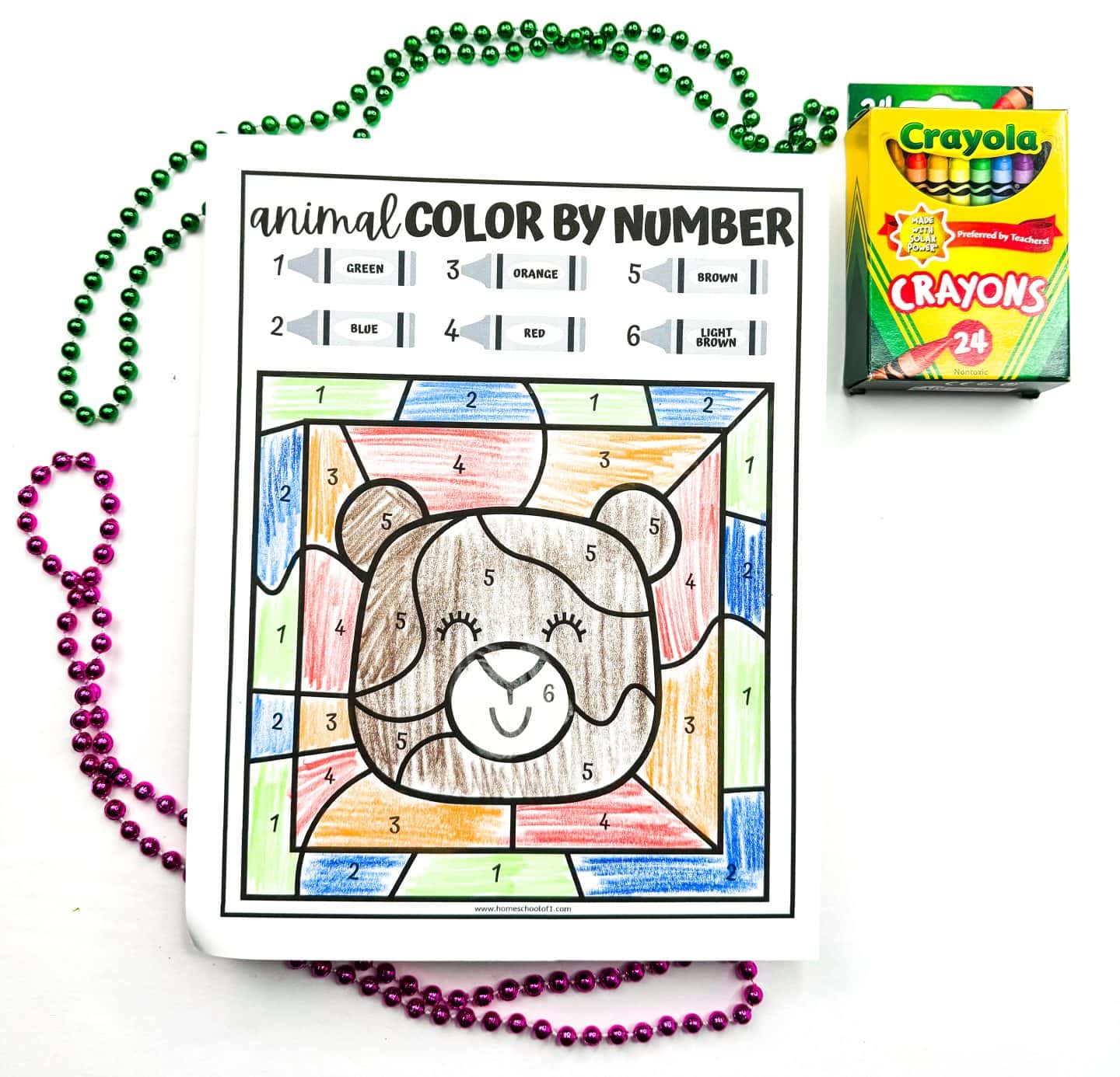Free Animal Color by Number Printables for Kids