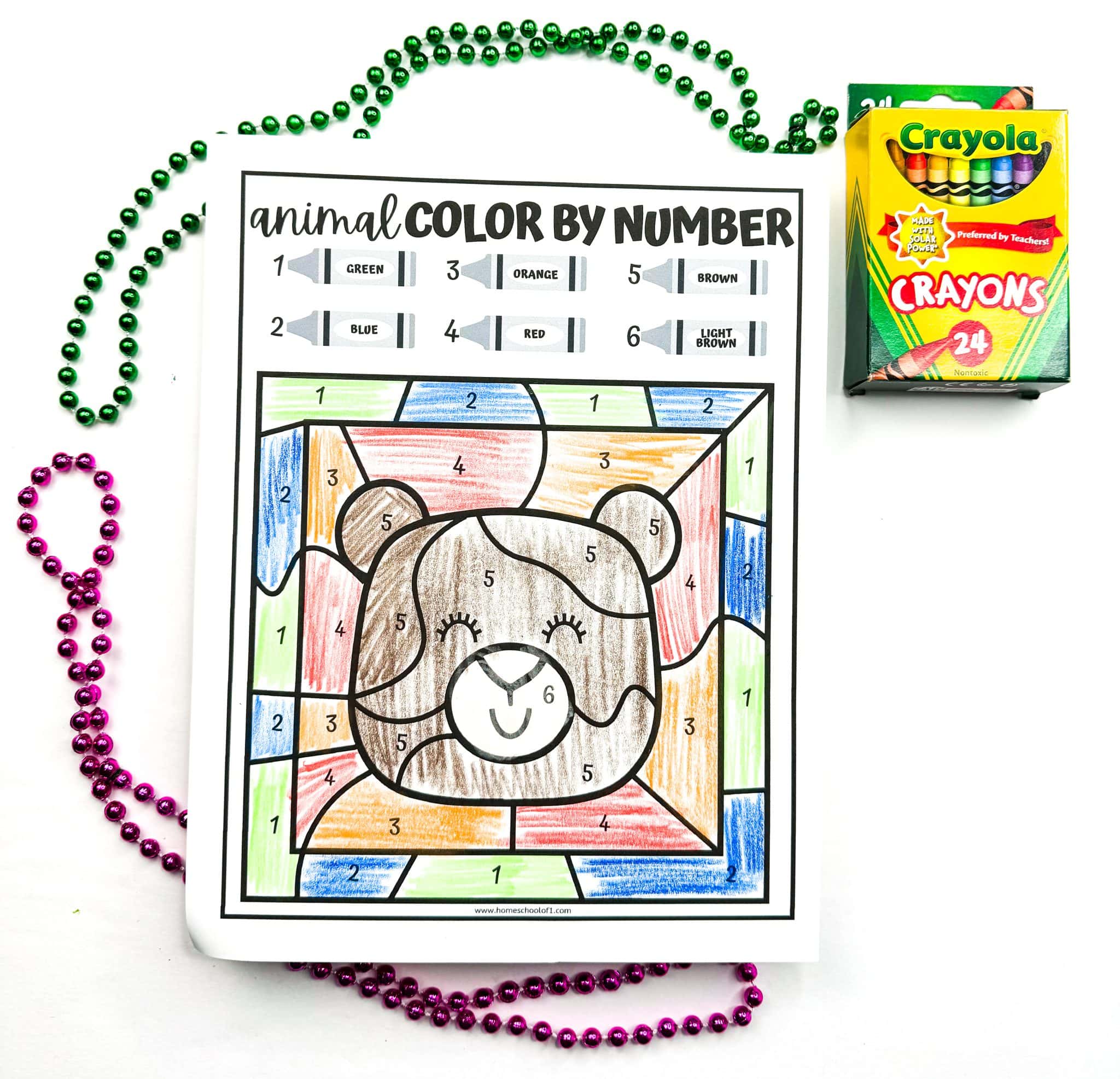 Free Animal Color by Number Printables for Kids