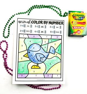 Free Animal Color by Number Printables for Kids