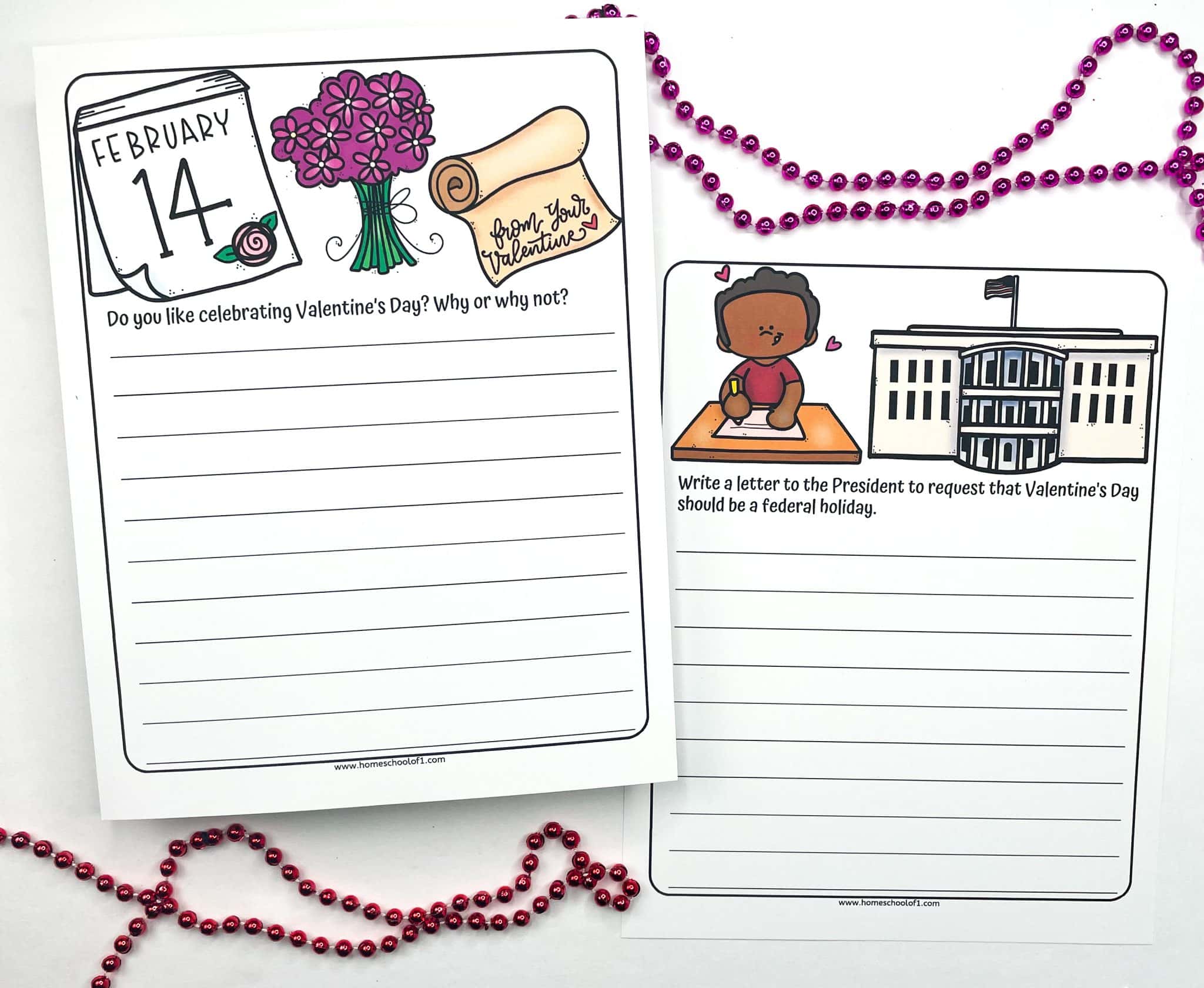 Free Printable Valentine's Day Writing Prompts