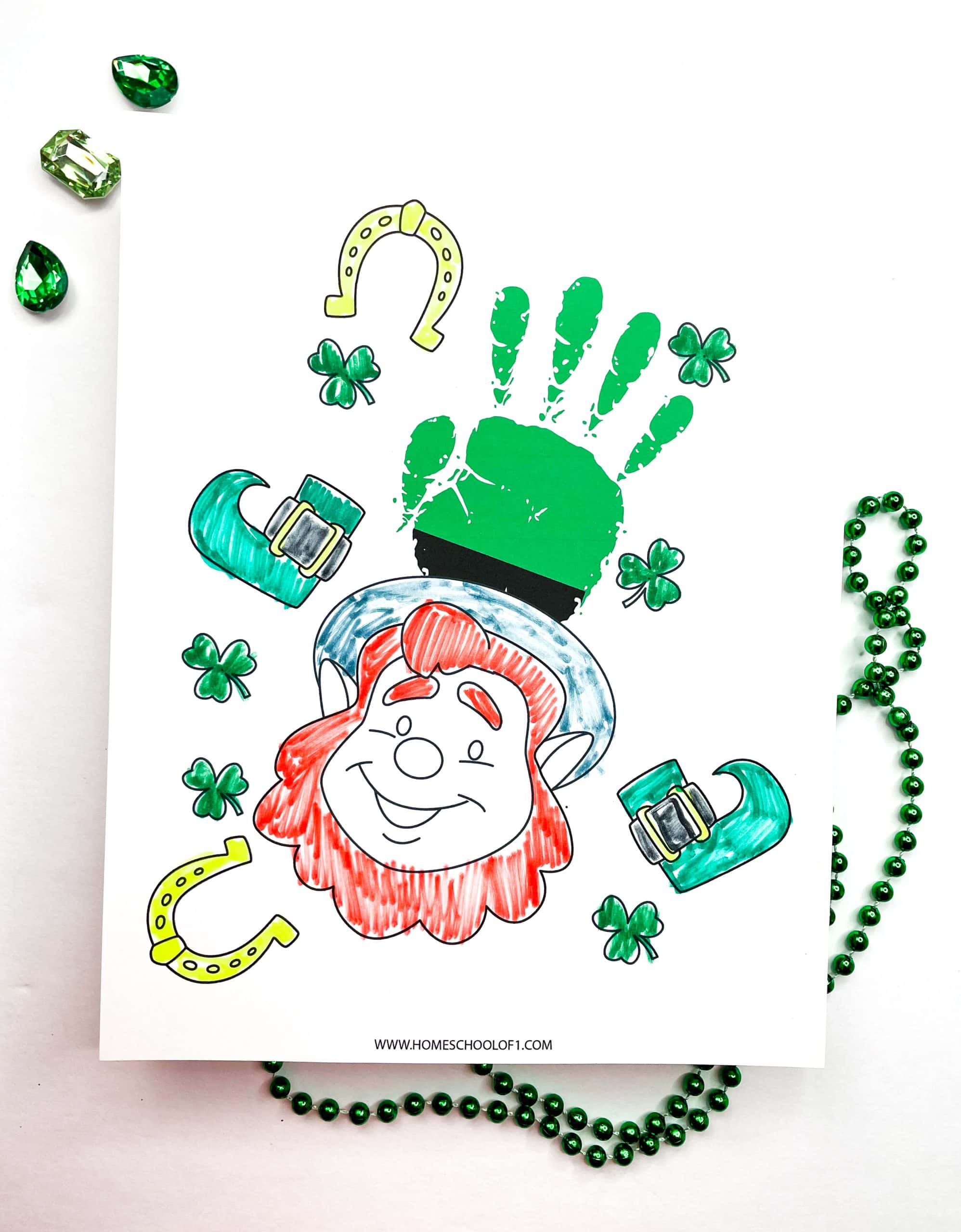 St Patrick’s Day Handprint Art (10 Free Printables)