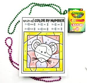 Free Animal Color by Number Printables for Kids