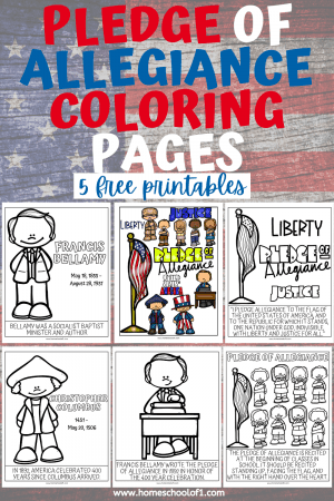 Free Pledge of Allegiance Worksheets - Homeschool of 1
