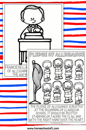 Free Pledge of Allegiance Worksheets - Homeschool of 1