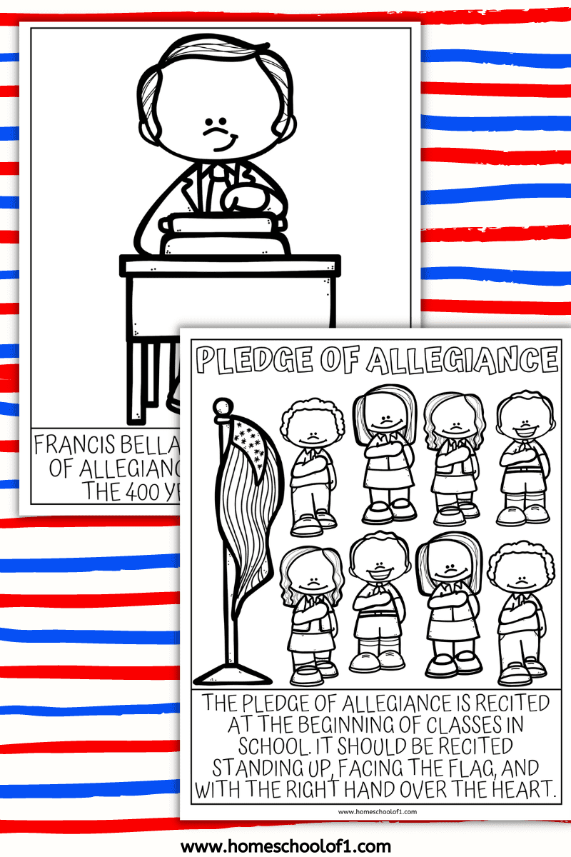 Free Pledge of Allegiance Coloring Page