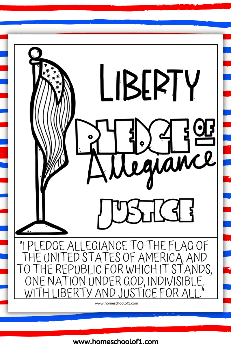 Free Pledge of Allegiance Coloring Page