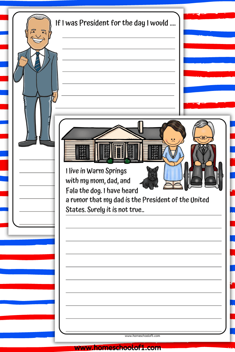 President's Day Writing Prompts (10 free worksheets)