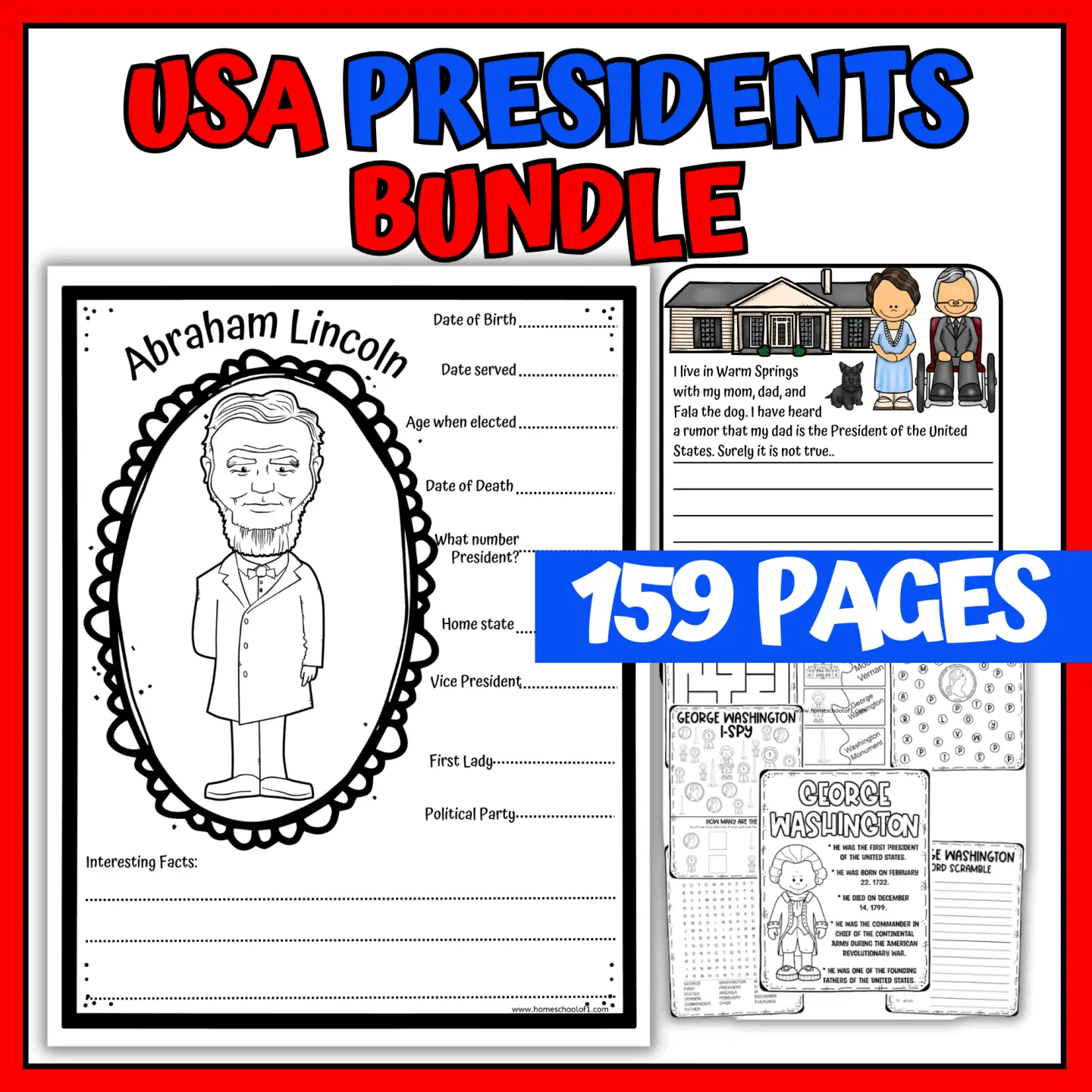 27 FREE Presidents Day Coloring Pages (all 46 Presidents)
