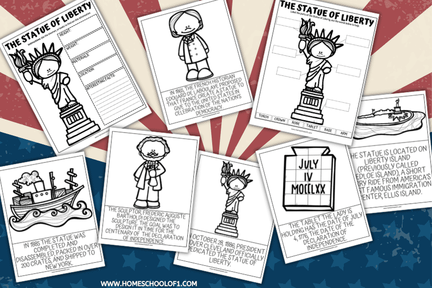 Free Statue of Liberty Worksheets for Kids
