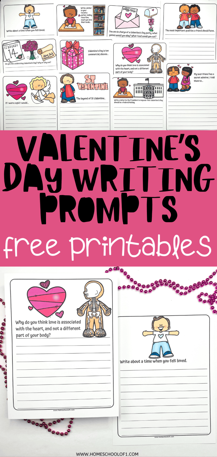 11 Free Printable Valentine's Day Writing Prompts