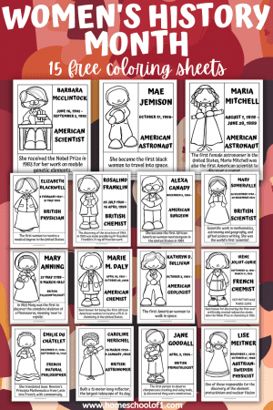 15 Free Women's History Month Coloring Pages - Homeschool of 1