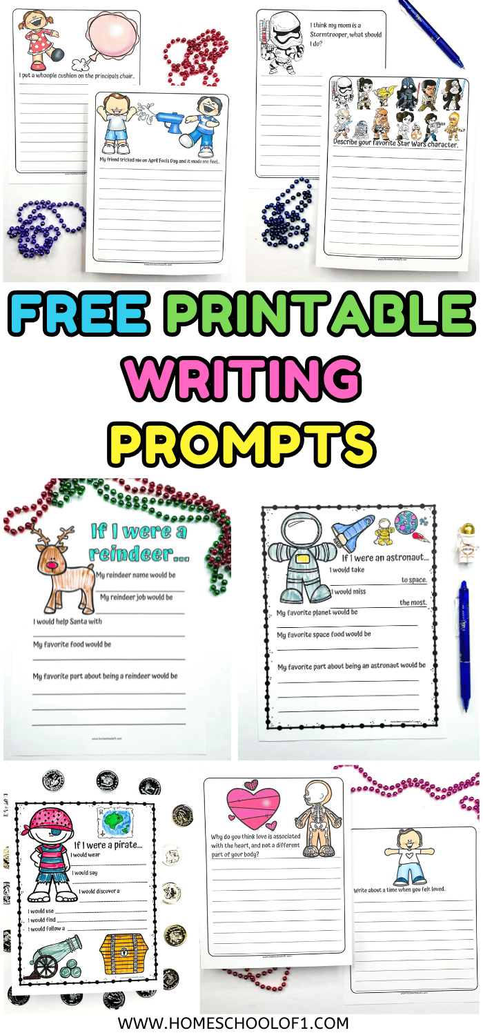 Writing Prompts for Kids Printable (Free Worksheets & Activities)