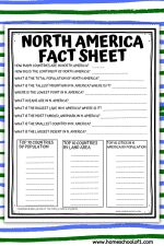 7 North America Worksheets (free) - Homeschool of 1