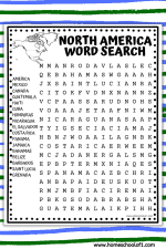 7 North America Worksheets (free) - Homeschool of 1