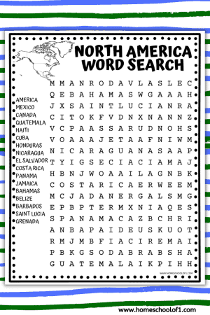 7 North America Worksheets (free) - Homeschool of 1