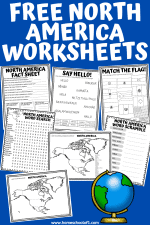 7 North America Worksheets (free) - Homeschool of 1