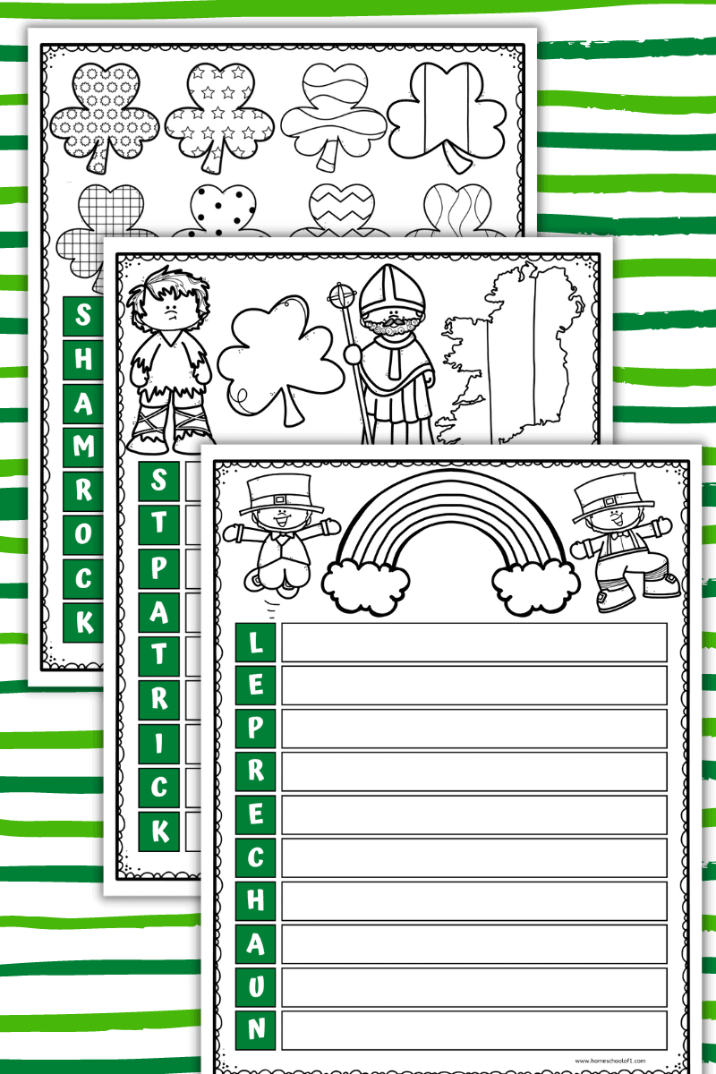St Patrick's Day Acrostic Poem Templates (3 Free Printables)