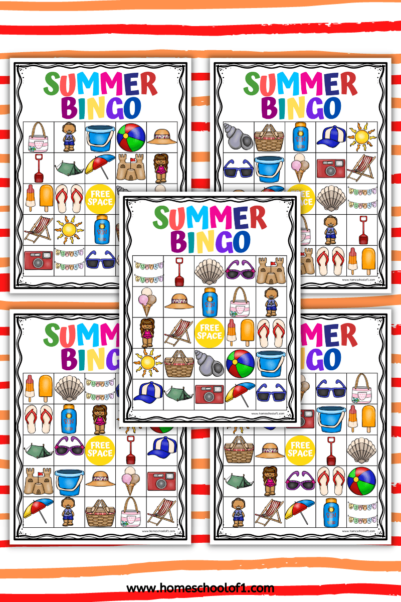 Free Summer Bingo Printable Game for Kids