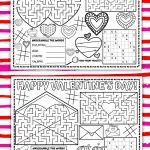 4 Free Printable Valentine's Placemats for Table Fun