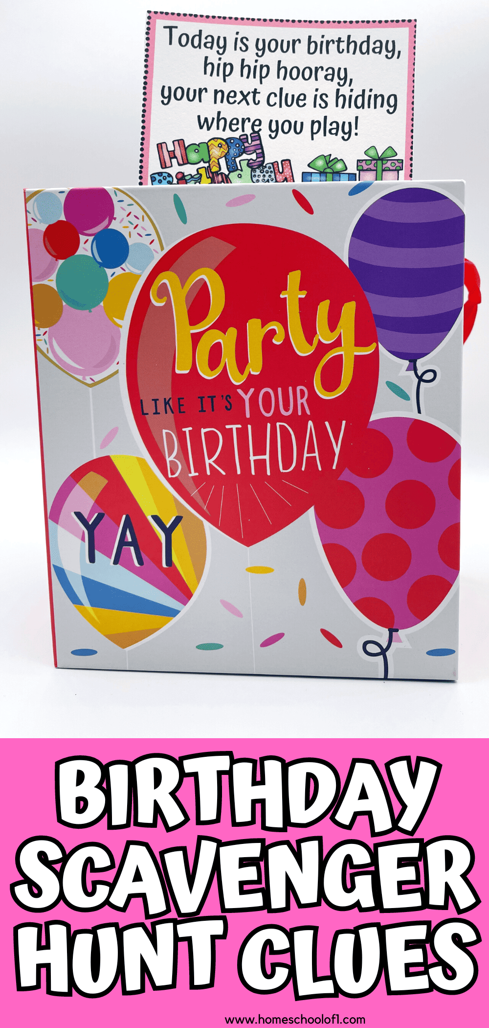 Free Birthday Scavenger Hunt Clues for Kids (Printable Rhyming Riddles)