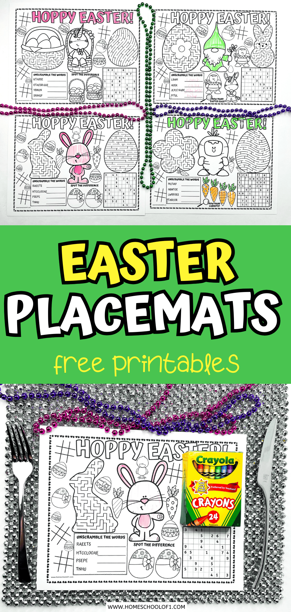 Free Printable Easter Placemats for Kids