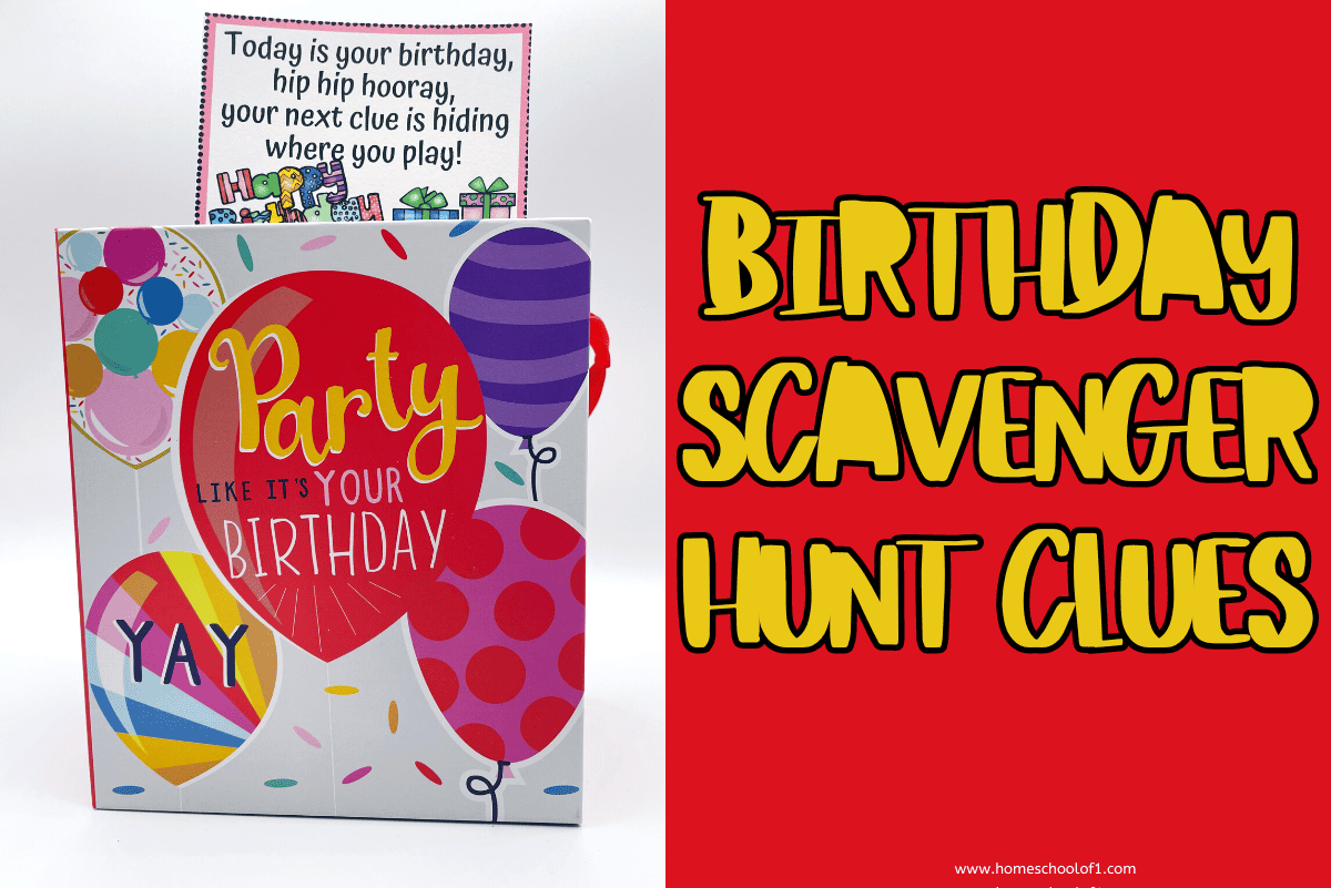Free Birthday Scavenger Hunt Printable Clues