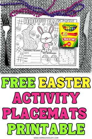 Free Printable Easter Placemats (4 Fun Activity Designs)
