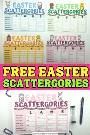 Free Easter Scattergories Game for Kids and Families