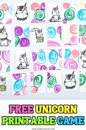 Free Unicorn Memory Game Printable