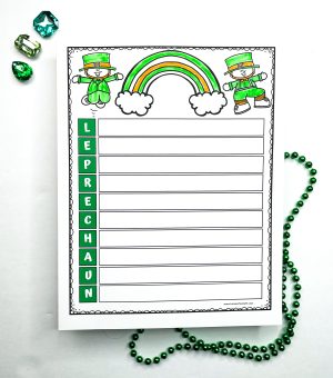 St Patrick's Day Acrostic Poem Templates (3 Free Printables)