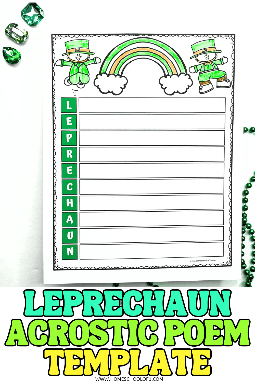 St Patrick’s Day Acrostic Poem Templates (Free Printables)