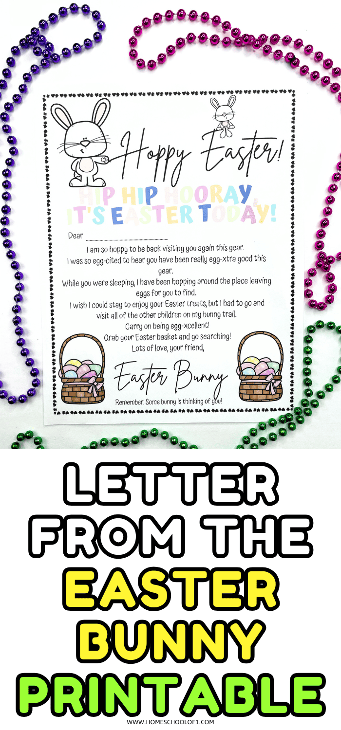 Free Printable Easter Bunny Letter for Kids