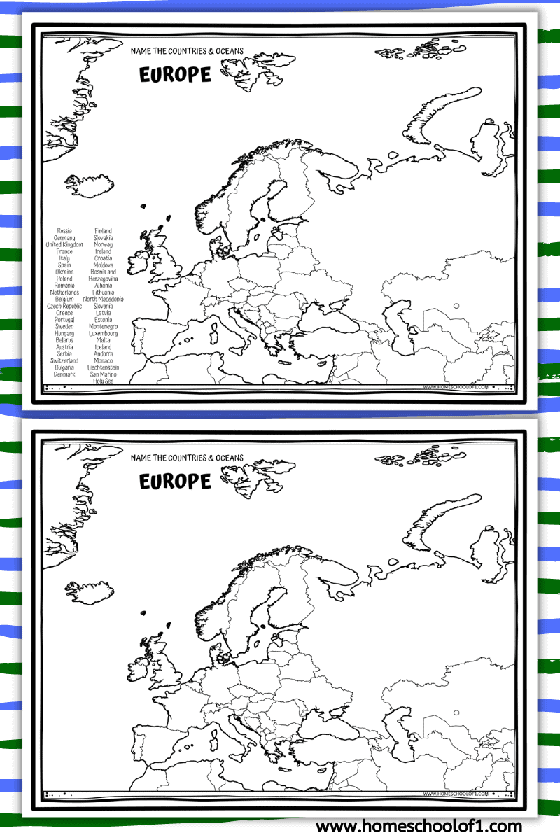 Free Europe Worksheets for Kids to Explore Geography