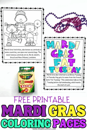 Free Mardi Gras Coloring Pages for Kids (Fun Carnival Printables)