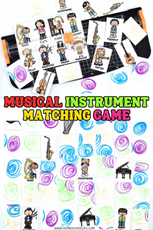 Free Musical Instrument Matching Game Printable