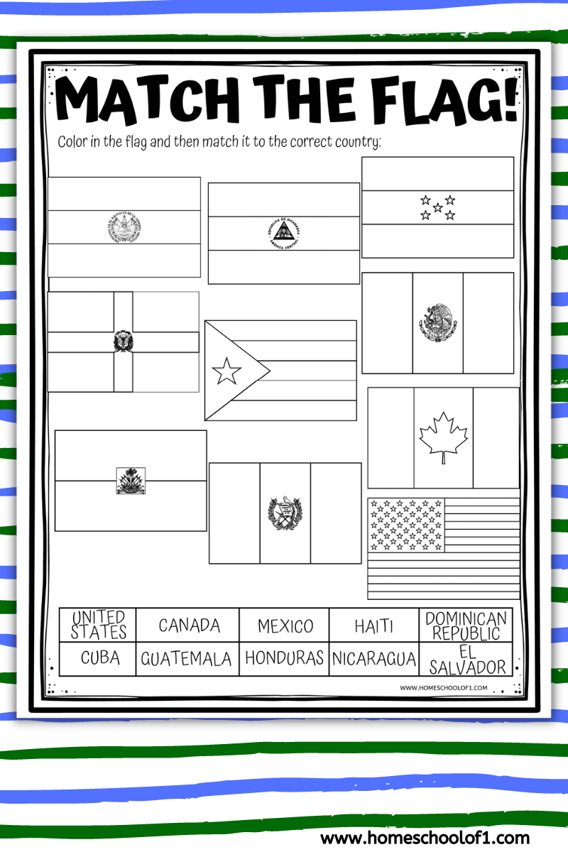 7 North America Worksheets (free) - Homeschool of 1