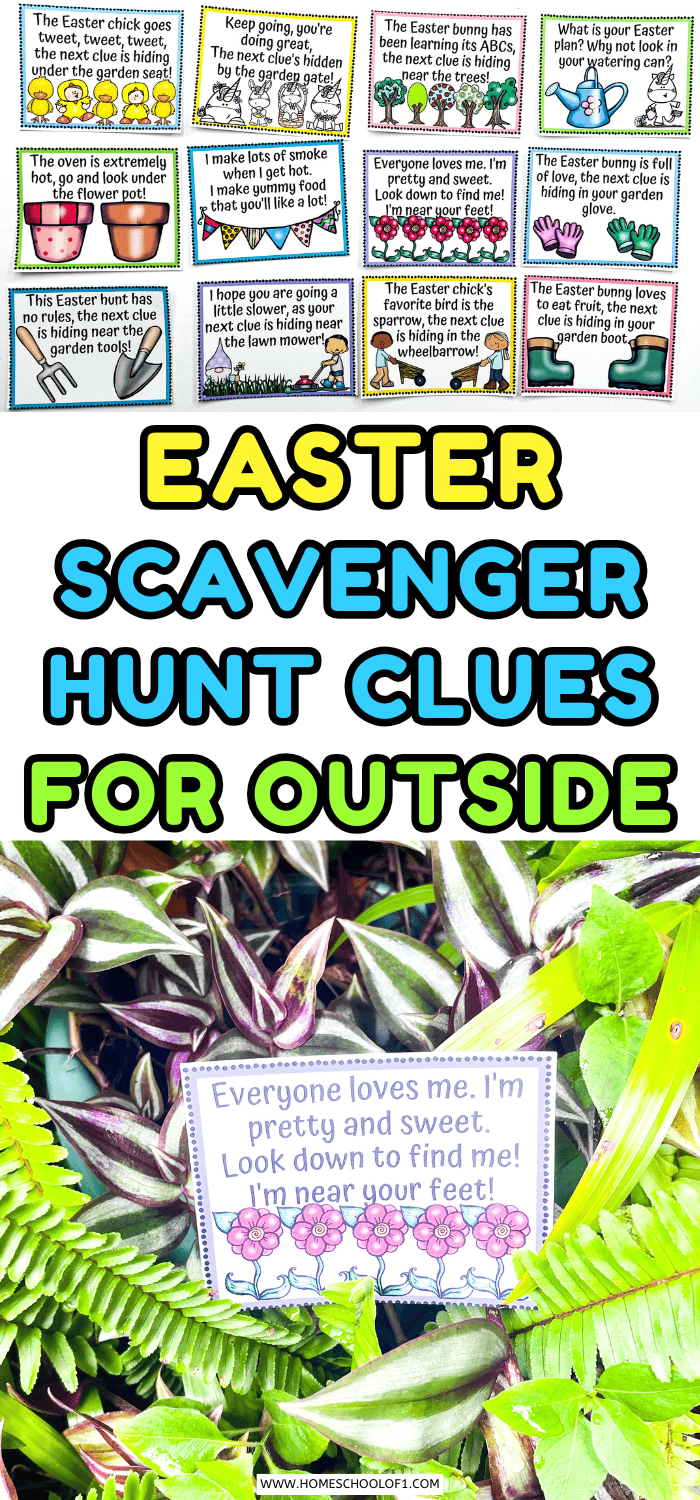 Free Easter Egg Hunt Clues for Outside Fun