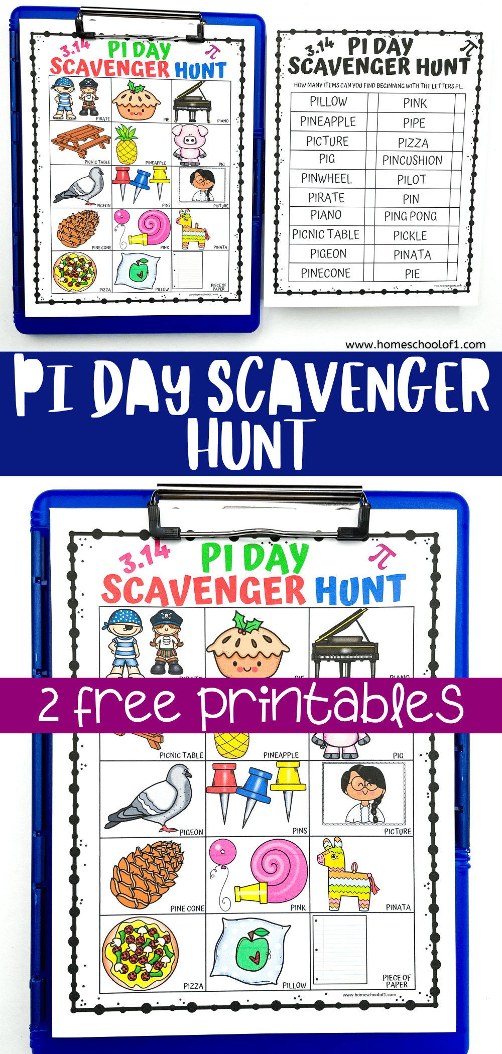 Free Pi Day Scavenger Hunt Printable