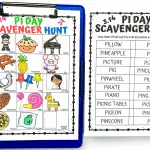 Free Pi Day Scavenger Hunt Printable
