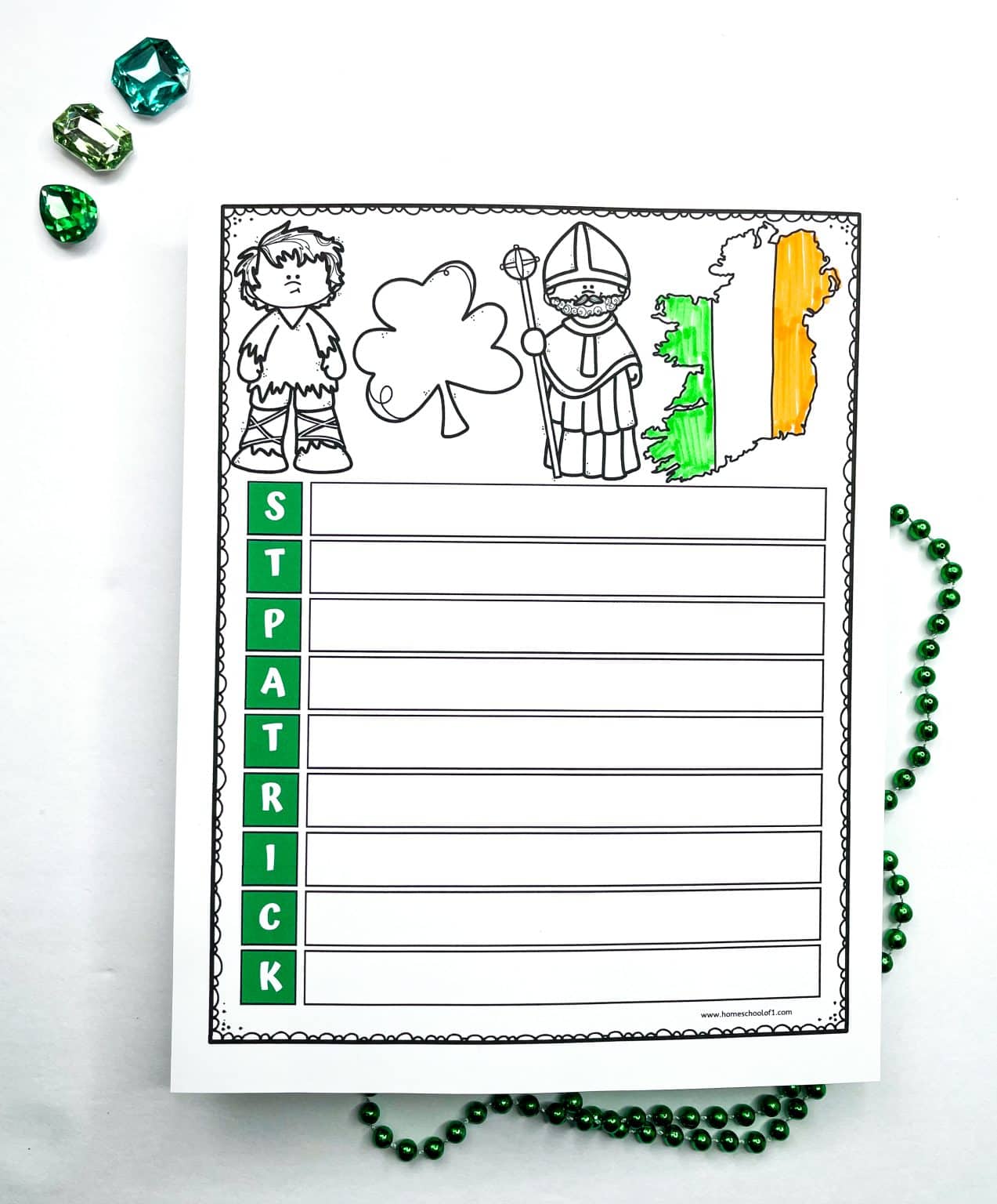 St Patrick’s Day Acrostic Poem Templates (Free Printables)