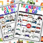 Transport Bingo Free Printable Game