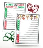 Cinco de Mayo Acrostic Poem Templates for Kids