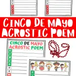 Cinco de Mayo Acrostic Poem Templates for Kids