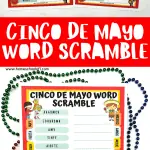 Free Cinco de Mayo Word Scramble Printable for Kids