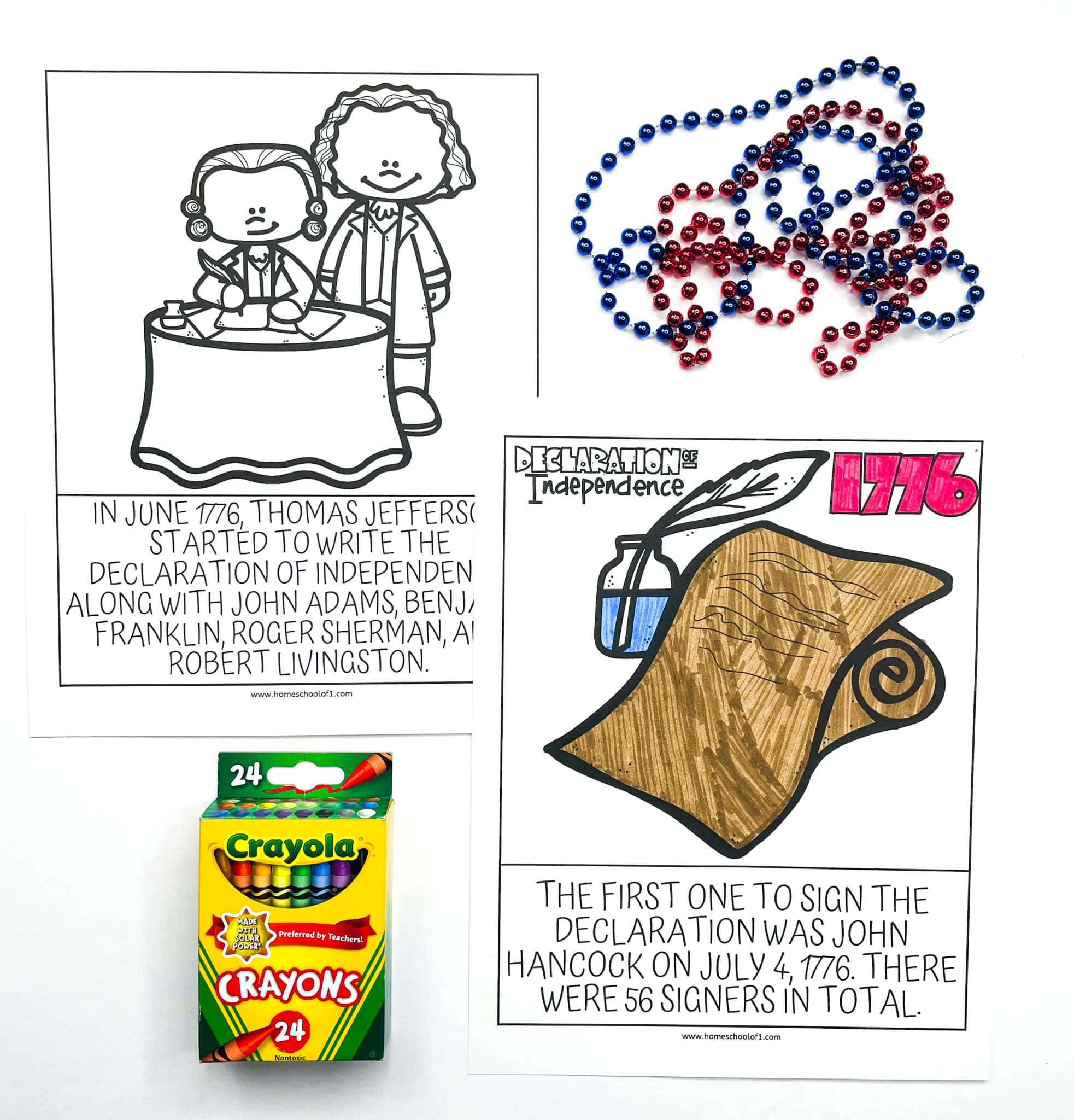 Free Declaration of Independence Worksheet for Kids